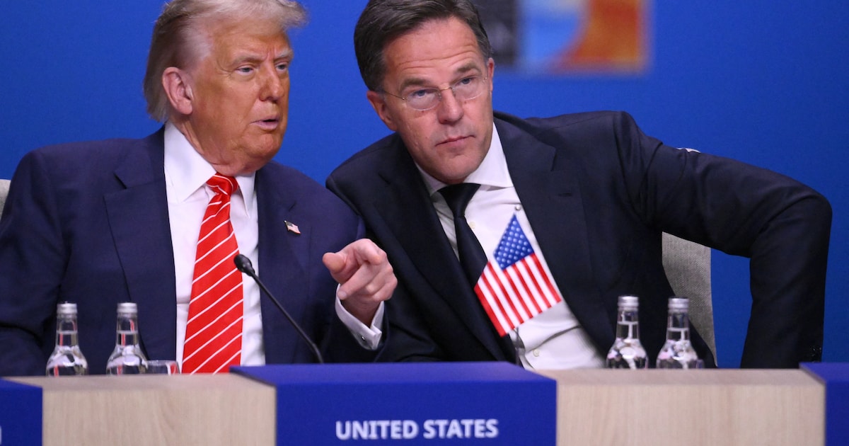 Trump sneert weer naar ‘laffe’ Navo-partners, Europese kritiek op Mark ...