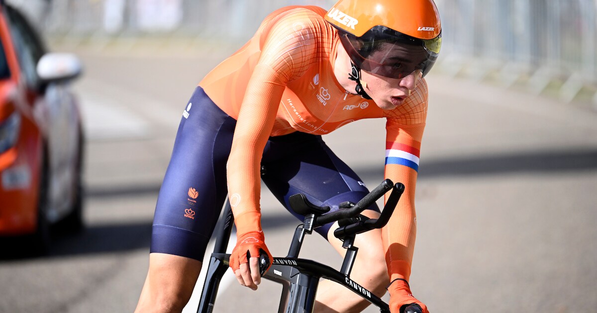 Senna Remijn moet het tijdens EK wielrennen bij achtervolgen houden ...