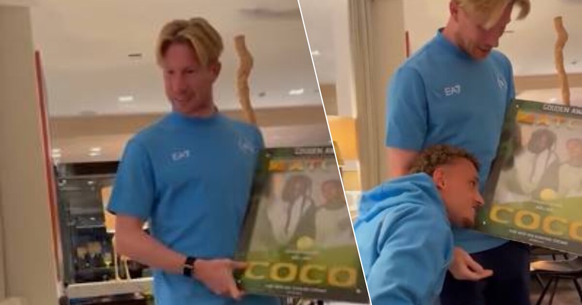 ‘Noano’ Lang wordt verrast door Kevin De Bruyne: ‘Ik heb een cadeautje ...