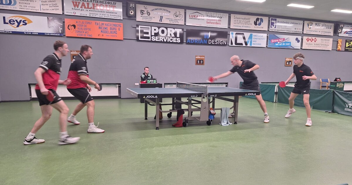 Tafeltennissers Hackenberg en De Witte ongeslagen tegen Het Markiezaat ...