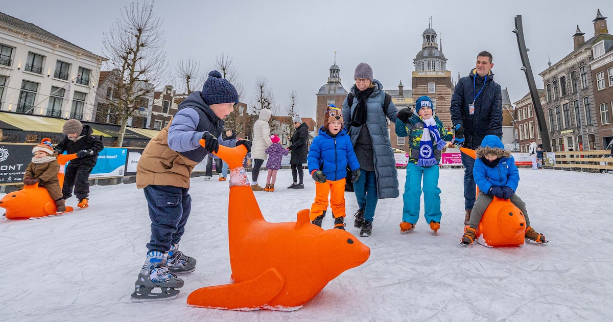 Gezellige drukte op Zeeuwse kunstijsbanen: vallen, opstaan en weer door ...