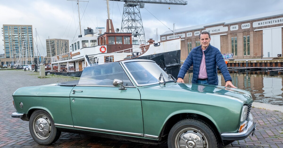 De twee passies van Arjan van Gelder in één plaatje: zijn Peugeot 304 ...