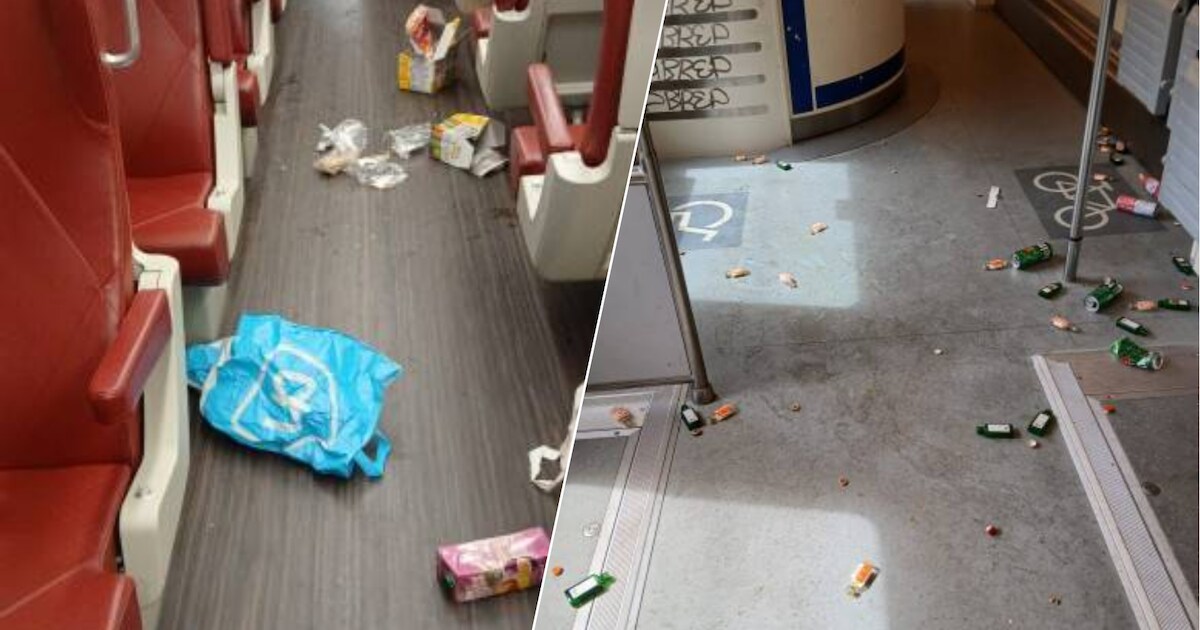 Volop afval en veel braaksel: schoonmakers NS krijgen ‘vervelende ...