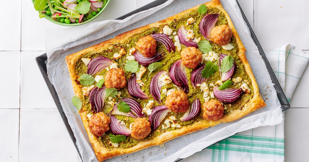Wat Eten We Vandaag: Plaattaart met kipballetjes, tuinerwtenspread en ...