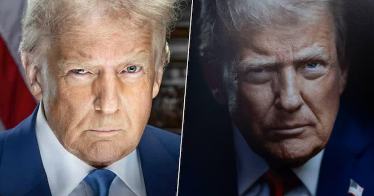 LIVE VS | Witte Huis onthult nieuwe versie van portret Trump ...