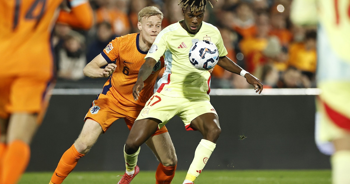 Van Hecke en Oranje geven diep in extra tijd zege tegen Spanje uit handen na rode kaart Hato ...