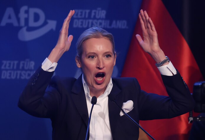 AfD-leider Weidel, zelf gepromoveerd econoom, pleit voor vertrek van Duitsland uit EU ...