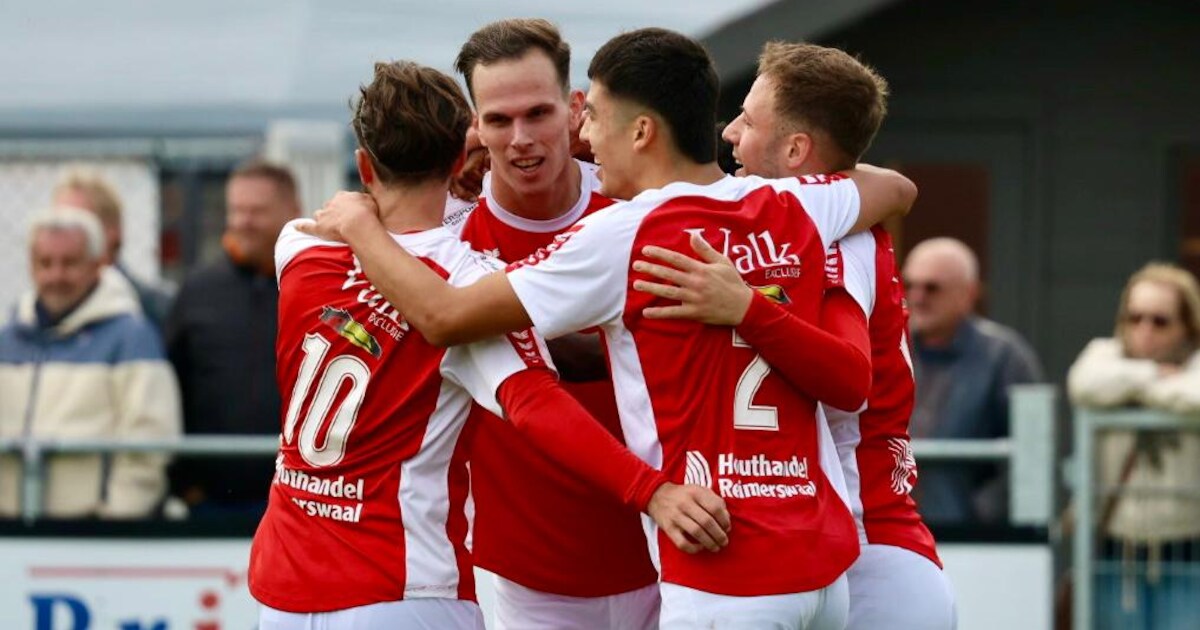 LEES TERUG Door eerste doelpunt van Guus de Leeuw van het seizoen, pakt ...