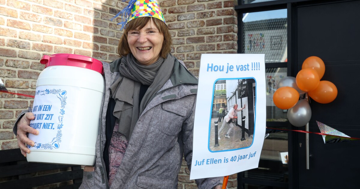 Juf Ellen stond vanochtend op... en toen was haar huis versierd ...