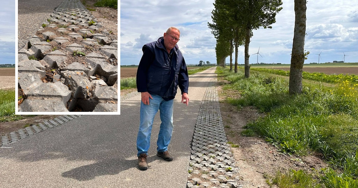 Puntige bermverharding is levensgevaarlijk: fietser Bas en de ...