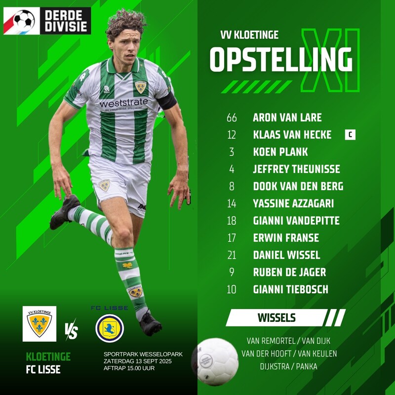 Wedstrijd in Hoek tijdelijk stilgelegd door onweer, Goes op voorsprong ...