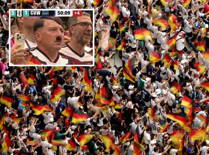 Duitse man die werd afgebeeld als Hitler op WK doet aangifte | Sport ...